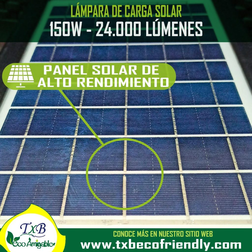 Lámpara Carga Solar LED 150W – TXB Eco-Amigable