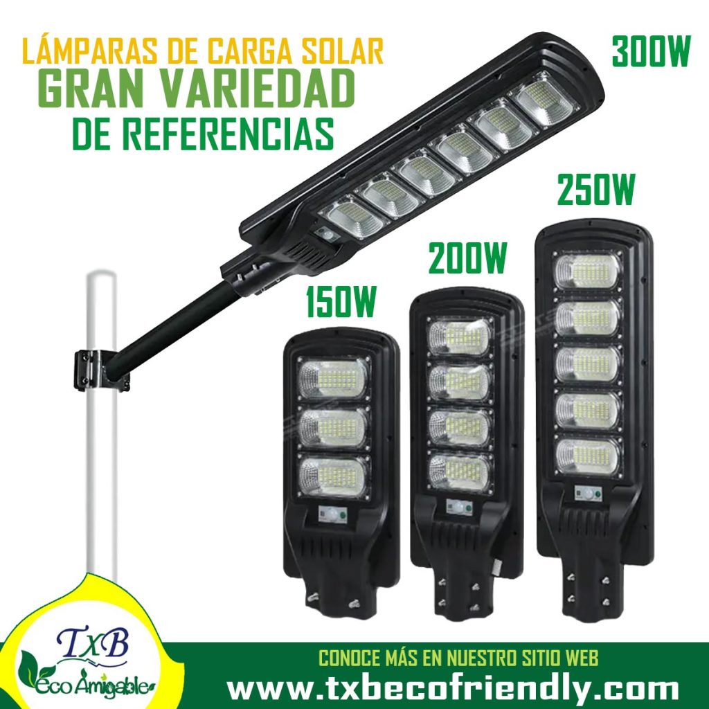 Lámpara Carga Solar LED 150W – TXB Eco-Amigable